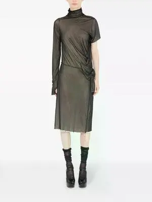 MAISON MARGIELA Asymmetric Ruched Midi Dress