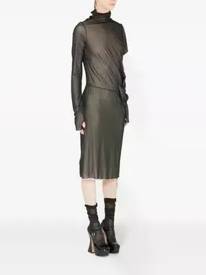 MAISON MARGIELA Asymmetric Ruched Midi Dress