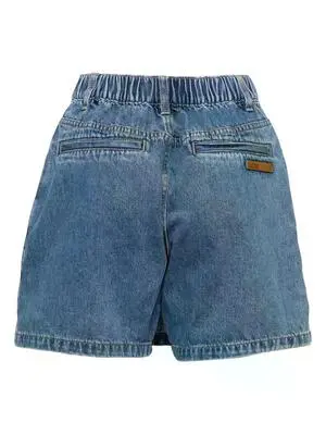 Izzue Logo-patch Denim Shorts