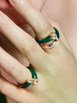 LOEV 18kt Recycled Yellow Gold Toi Et Moi Diamond Ring