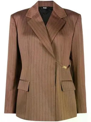 Gcds Pinstripe Notched-lapel Blazer