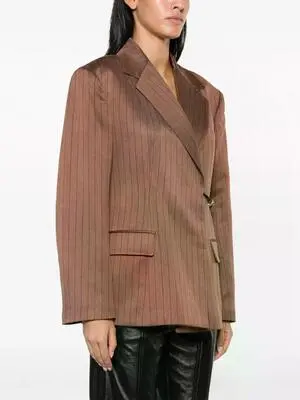 Gcds Pinstripe Notched-lapel Blazer