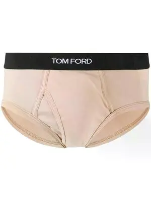 TOM FORD Classic Logo Waistband Briefs Neutrals