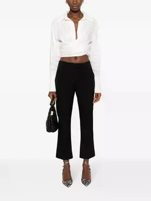 Balmain Virgin-wool Cropped Trousers
