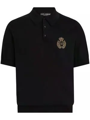 Dolce & Gabbana Logo-embroidered Polo Shirt - Blue