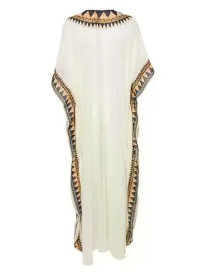 DOLCI FOLLIE Abstract-print Beaded Kaftan