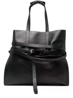 Moschino Leather Tote Bag - Black