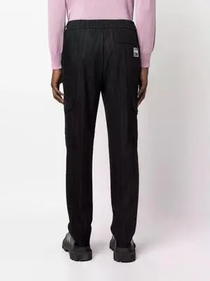 Versace Drawstring-waist Striped Trousers
