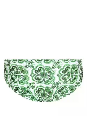 Dolce & Gabbana Majolica-print Swim Briefs