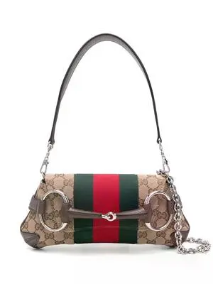 Gucci Small Horsebit Chain Shoulder Bag - Neutrals
