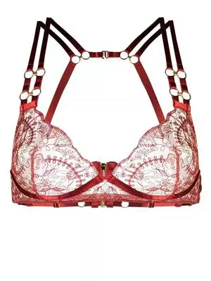 BORDELLE Cymatic Plunge Wire Bra - Red