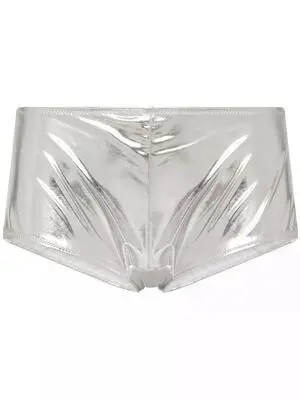 Dolce & Gabbana Kim High-waisted Coated Briefs - Silver