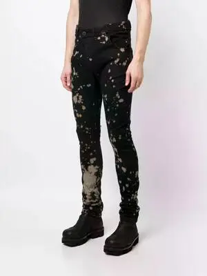 Boris Bidjan Saberi Bleached-effect Slim-cut Jeans