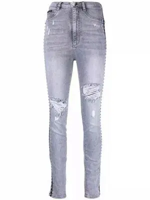 Philipp Plein Crystal-embellished Jeggings