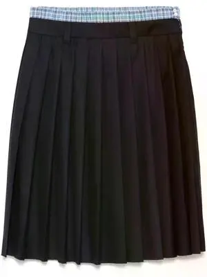 Miu Miu Pleated Batavia Midi Skirt