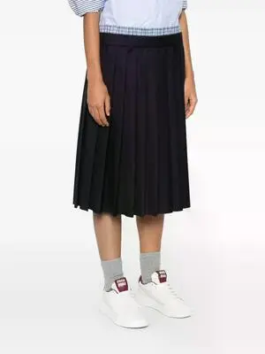 Miu Miu Pleated Batavia Midi Skirt