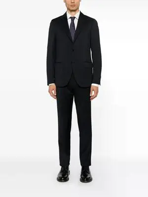 LARDINI Brooch-detail Suit - Blue