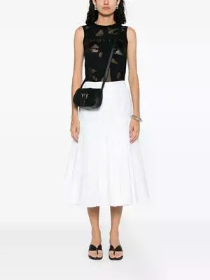 Alexander McQueen Logo Jacquard Sleeveless Crew Neck Top