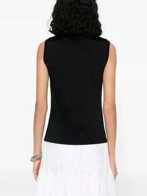Alexander McQueen Logo Jacquard Sleeveless Crew Neck Top