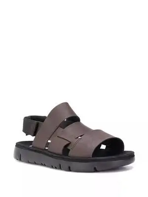 Camper Oruga Leather Sandals - Brown