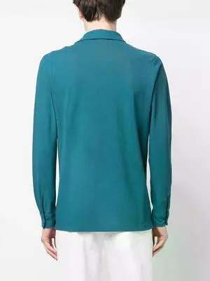ZANONE Longsleeved Organic Cotton Shirt - Blue