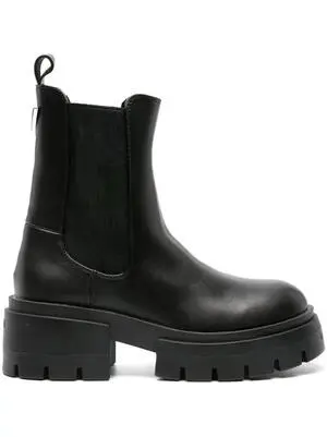 Guess Charlotte Logo-plaque Boots - Black