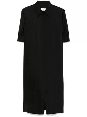JIL SANDER Satin Midi Shirt Dress