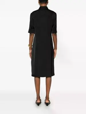 JIL SANDER Satin Midi Shirt Dress