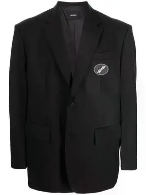 We11Done Oversized Suit Logo-patch Blazer