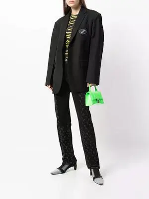 We11Done Oversized Suit Logo-patch Blazer
