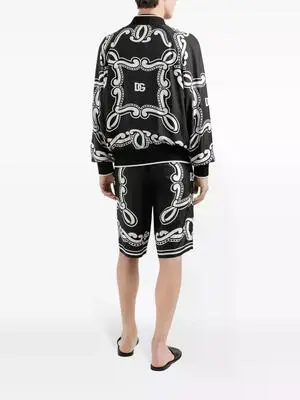 Dolce & Gabbana Bandana-print Shorts - Black