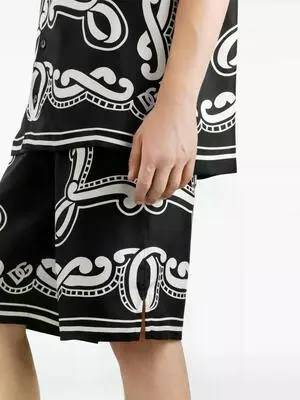 Dolce & Gabbana Bandana-print Shorts - Black