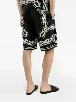 Dolce & Gabbana Bandana-print Shorts - Black