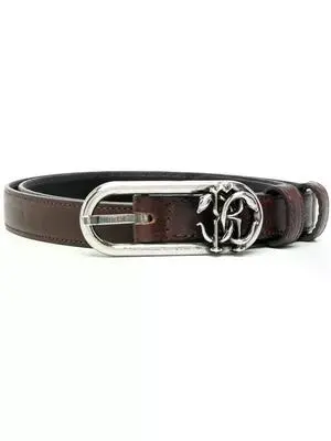 Roberto Cavalli Logo-buckle Leather Belt - Brown