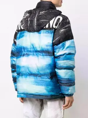 Moschino Faded-effect Logo Coat