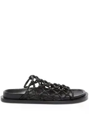 JIL SANDER Mesh Leather Sandals