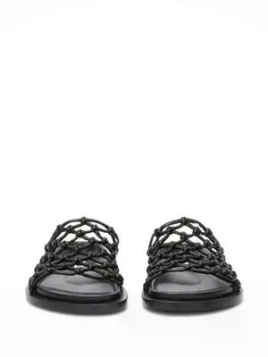 JIL SANDER Mesh Leather Sandals