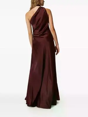 TWINSET One-shoulder Satin Dress