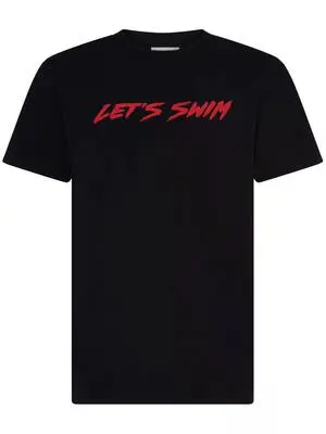 LET'S SWIM Logo-print T-shirt - Black