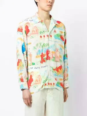 ENDLESS JOY Graphic-print Long-sleeve Shirt - Multicolour
