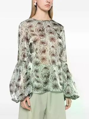 GENNY Organza Turtle Print Blouse