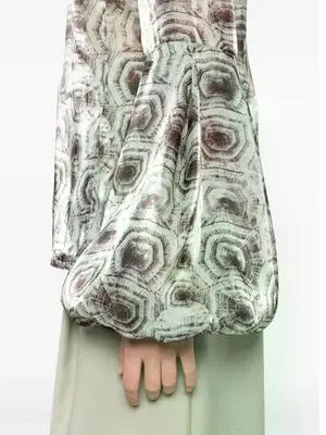 GENNY Organza Turtle Print Blouse
