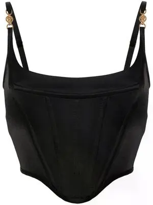 Versace Medusa '95 Satin Corset Top - Black
