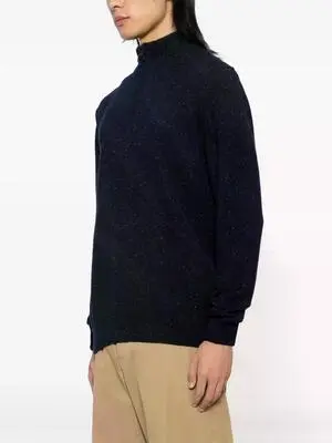 Barbour Essential Tisbury Half-zip Jumper - Blue