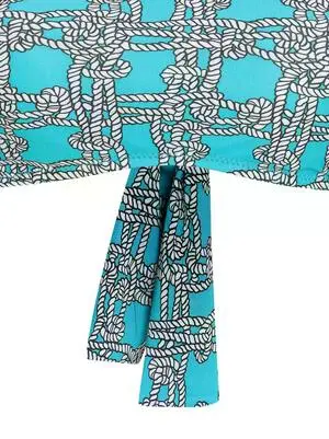 AMIR SLAMA Graphic Print Strapless Bikini