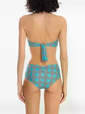 AMIR SLAMA Graphic Print Strapless Bikini