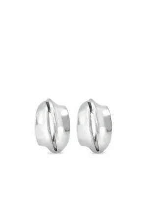 LILY GABRIELLA 18kt White Gold Spira Hoop Earrings - Silver