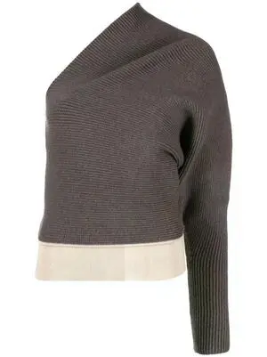 Rick Owens One-shoulder Ribbed-knit Jumper