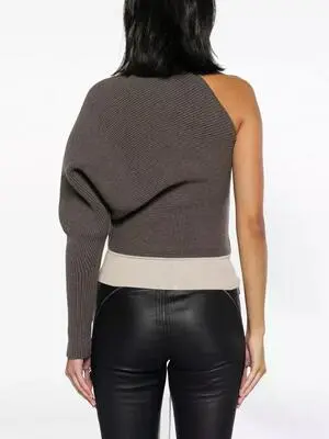 Rick Owens One-shoulder Ribbed-knit Jumper