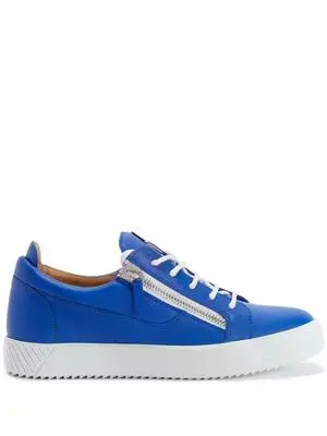 GIUSEPPE ZANOTTI Frankie Double-zip Low-top Sneakers - Blue